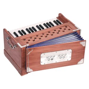 Bhava Lite “Travel” Harmonium | Small, Lightweight | Ethically Sourced, Professionally Tuned & Shipped from US, Handmade in India | Standard Edition Natural