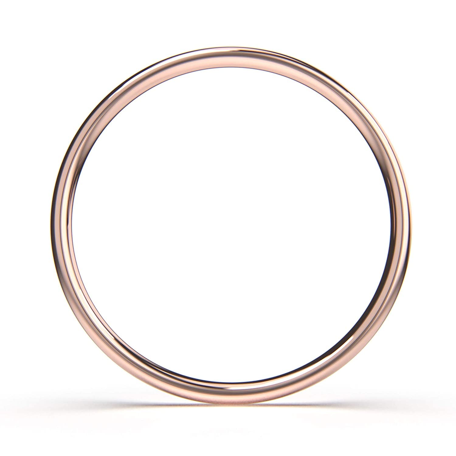 1mm Thin Smooth Stacking Skinny Ring in Sterling Silver, Gold, or Rose Gold | Comfort Fit | Sizes 2-12 (2, 14K Rose Gold Fill)