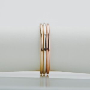 1mm Thin Smooth Stacking Skinny Ring in Sterling Silver, Gold, or Rose Gold | Comfort Fit | Sizes 2-12 (2, 14K Rose Gold Fill)