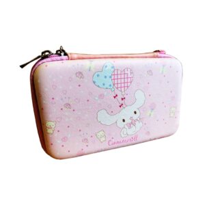 ganbai new for new 3ds xl ll carrying case storage bag pink color, for nintendo new3ds 3dsxl 3dsll dsi ndsi xl handheld console, for cinnamoroll edition protective hard carry pouch with hand strap