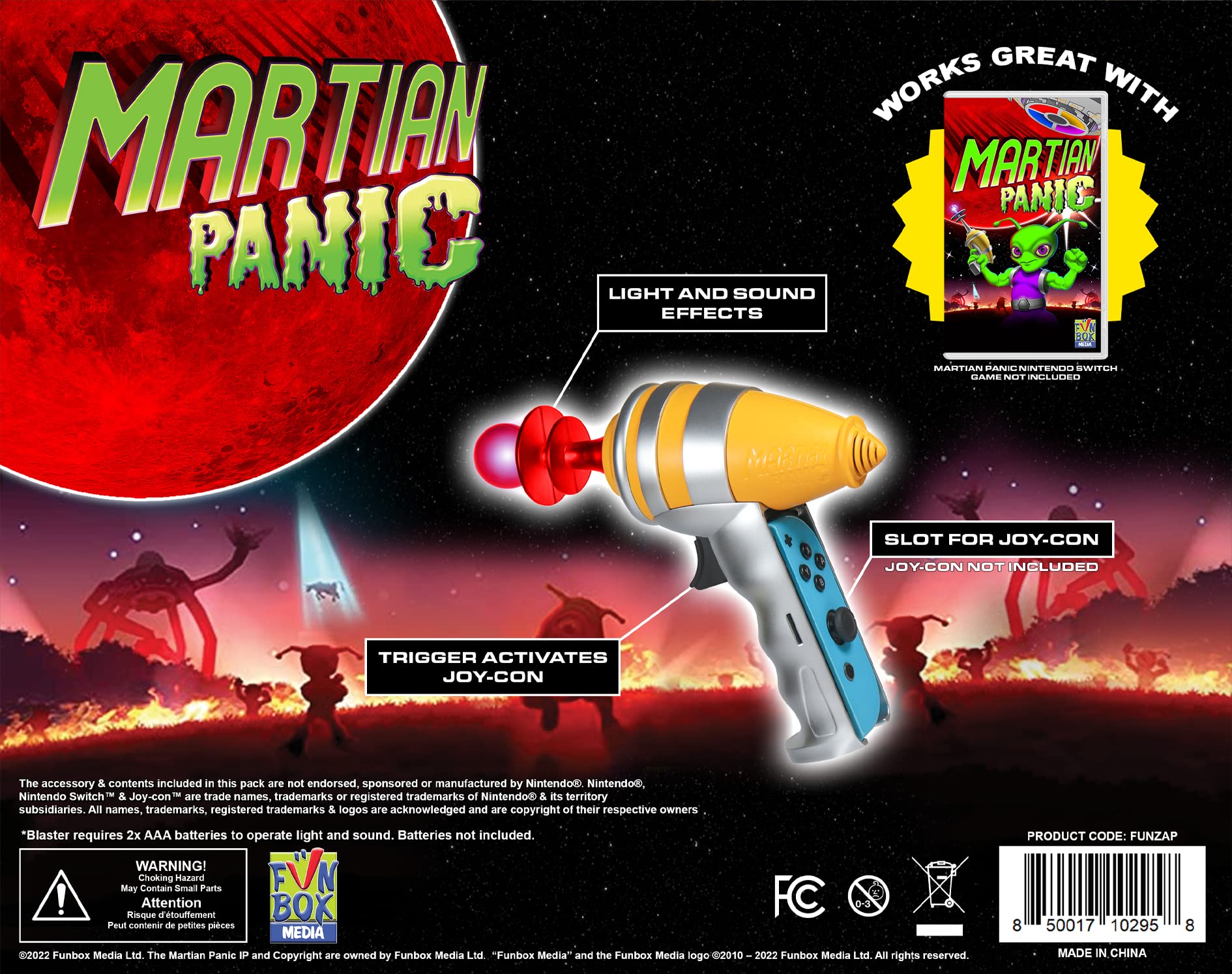 Martian Panic Alien Blaster works with Martian Panic Nintendo Switch