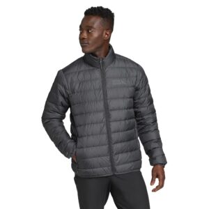 eddie bauer men's cirruslite down jacket, dk smoke htr recycled, x-large