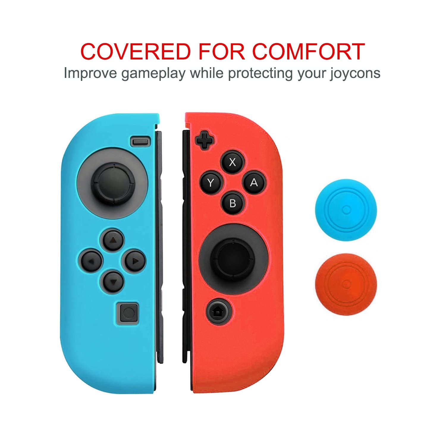 ANSIPPF Nintendo Switch Accessories 9-in-1, Carrying Case, Grip Protective Cover/Joy-Con/Analog Cap/Card Case, Screen Protector, Cable & More Value Bundle