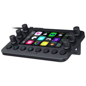 razer stream controller: all-in-one keypad for streaming - 12 haptic switchblade keys - 6 tactile analog dials - 8 programmable buttons - designed for pc & mac compatibility