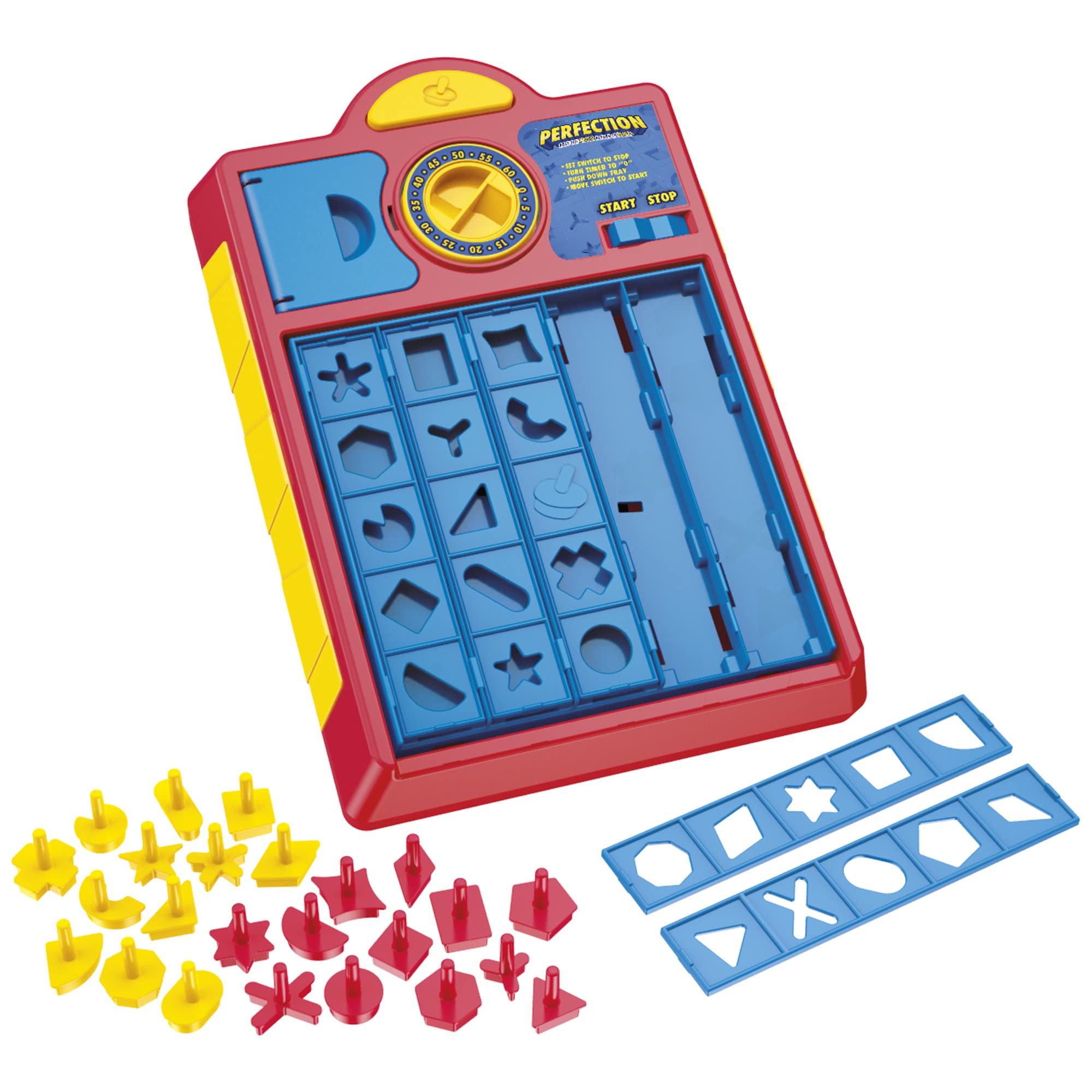 Hasbro Gaming Perfection Game for Kids Ages 5 and Up, Pop Up Game, Customize The Tray for Over 250 Combinations, Kids Games, Games for 1+ Players