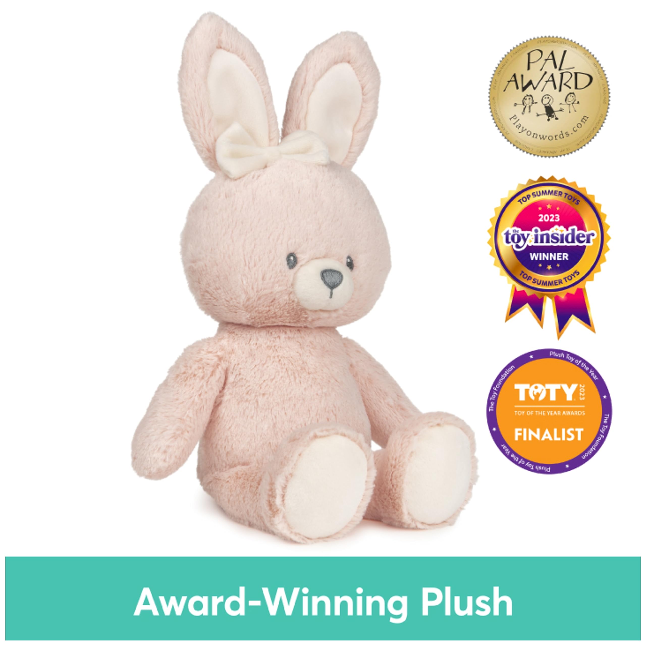 GUND Baby Sustainable Bunny Plush, Stuffed Animal Made from Recycled Materials, Gift for Babies and Newborns, Pink/Cream, 13”