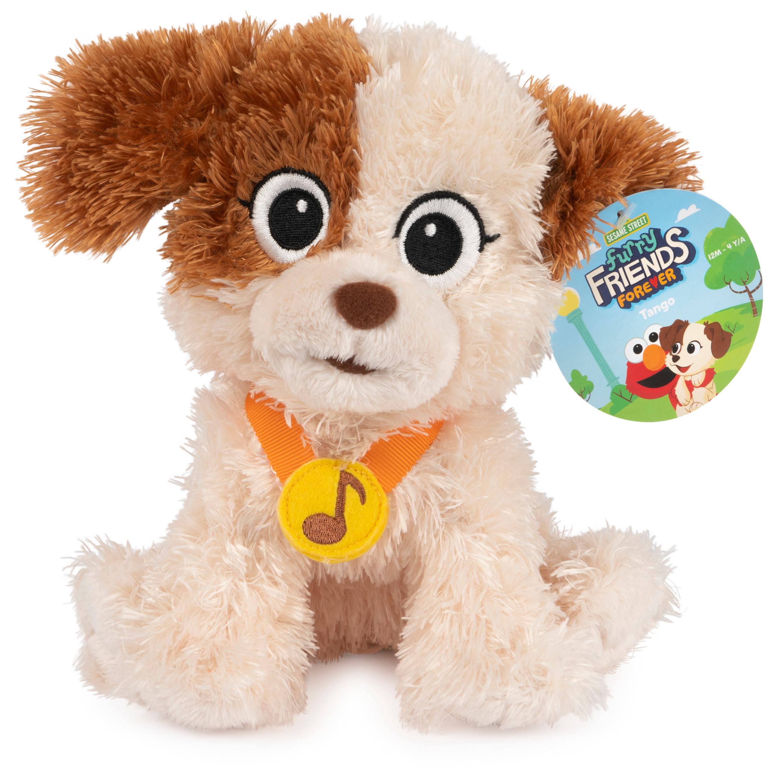 GUND Sesame Street Furry Friends Forever Tango Plush, Premium Stuffed Animal for Ages 1 and Up, Brown/Cream, 7”