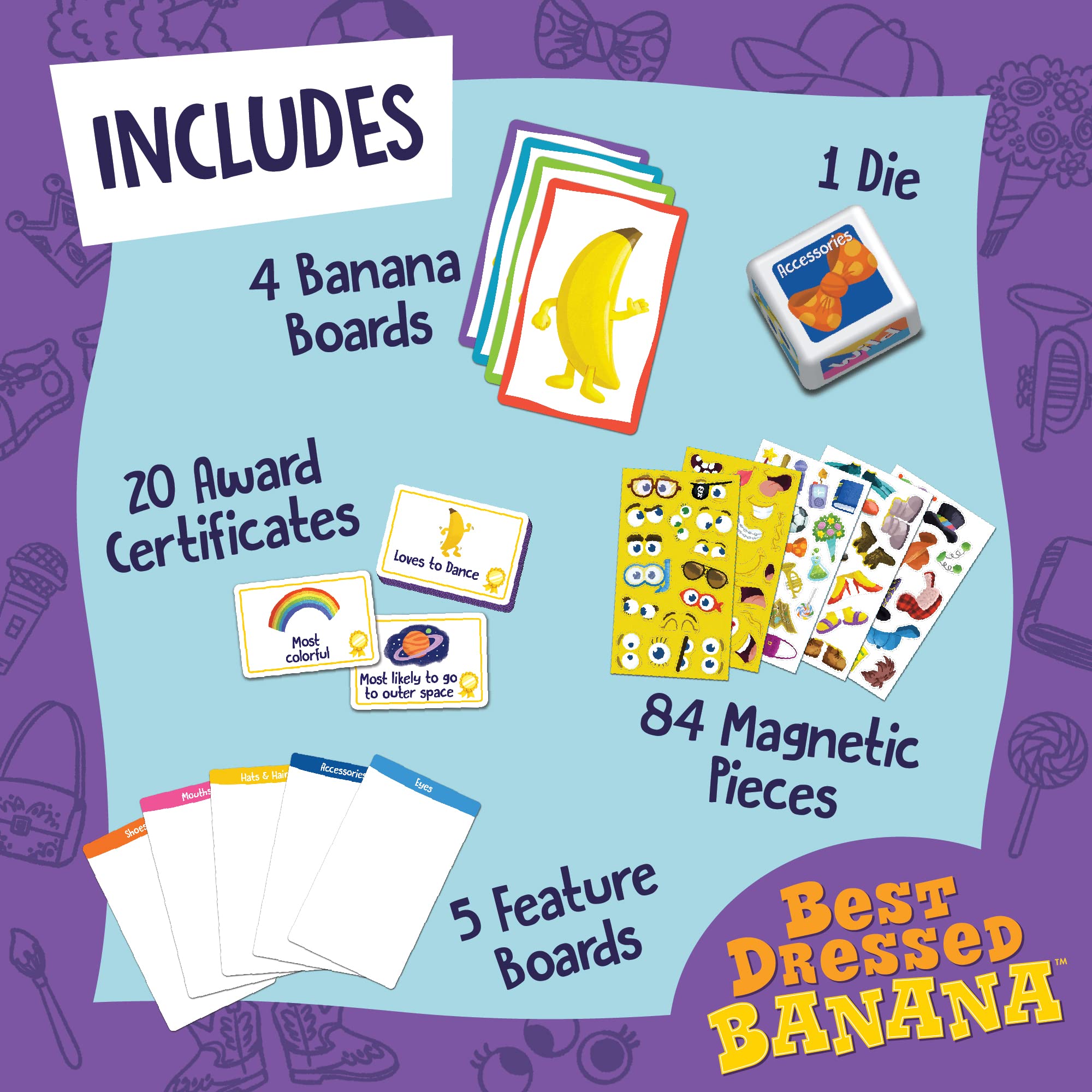 Peaceable Kingdom Best Dressed Banana Cooperative Board Game – Ideal for 2-4 Players Ages 4 and Up