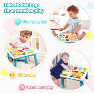 BAYMI Busy Board Activity Table Baby Musical Toy with Lights and Melodies, Great Toddler Toy Gift for 1 2 3 Year Old Boys & Girls (Classic Stem Version)