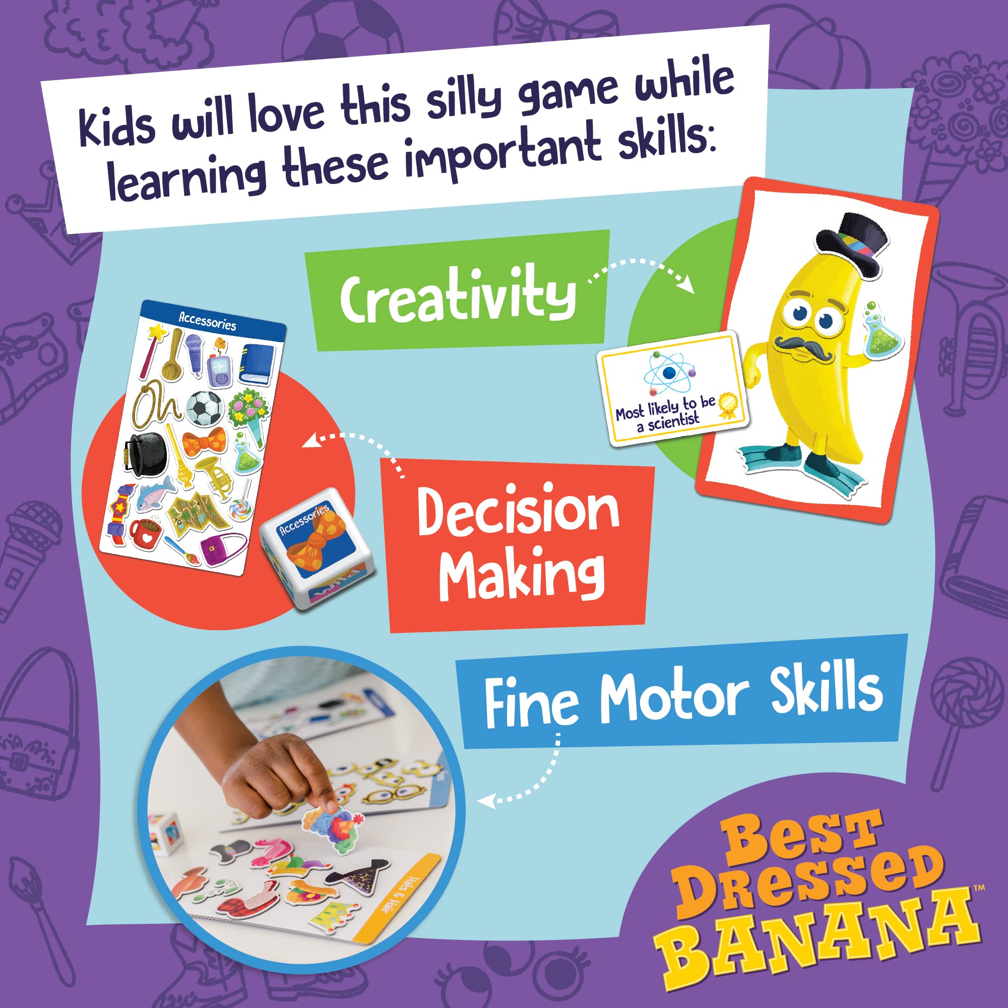 Peaceable Kingdom Best Dressed Banana Cooperative Board Game – Ideal for 2-4 Players Ages 4 and Up