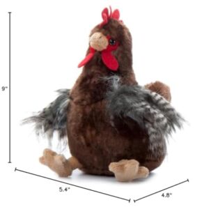 The Petting Zoo Chicken Rooster Stuffed Animal Plushie, Gifts for Kids, Wild Onez Wildlife Animals, Chicken Plush Toy 9 inches