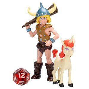 dungeons & dragons cartoon classics 6-inch-scale bobby & uni 2-pack action figures, d&d 80s cartoon, includes d12 from exclusive d&d dice set