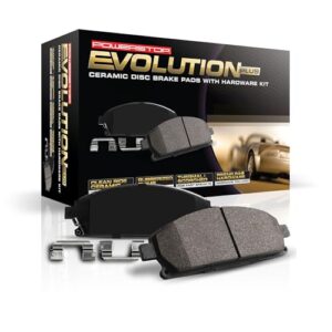 power stop 17-888b front z17 evolution ceramic brake pads with hardware for infiniti fx35 2006-2012 | infiniti fx37 2013 | infiniti fx45 2006-2008 | infiniti qx70 2014 [vehicle specific]