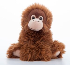 the petting zoo female orangutan stuffed animal plushie, gifts for kids, wild onez wildlife animals, orangutan plush toy 9 inches