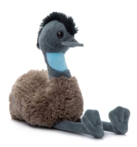 the petting zoo emu stuffed animal plushie, gifts for kids, wild onez wildlife animals, emu plush toy 9 inches