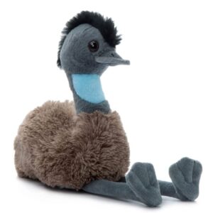 The Petting Zoo Emu Stuffed Animal Plushie, Gifts for Kids, Wild Onez Wildlife Animals, Emu Plush Toy 9 inches