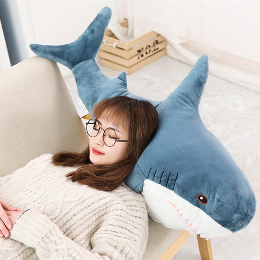 XIYUAN 40inch Shark Stuffed Animal Toy,Plush Shark Toys,Stuffed Animal Sharks,Soft Shark Cushion Pillow Shark Plush Pillow Stuffed Toy Throw Pillow for Home Decoration Kids Gift