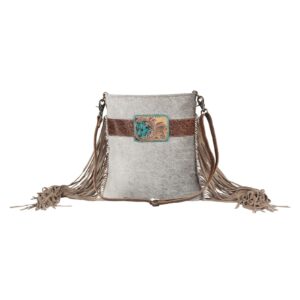 myra bag gray slate hand-tooled bag s-4336