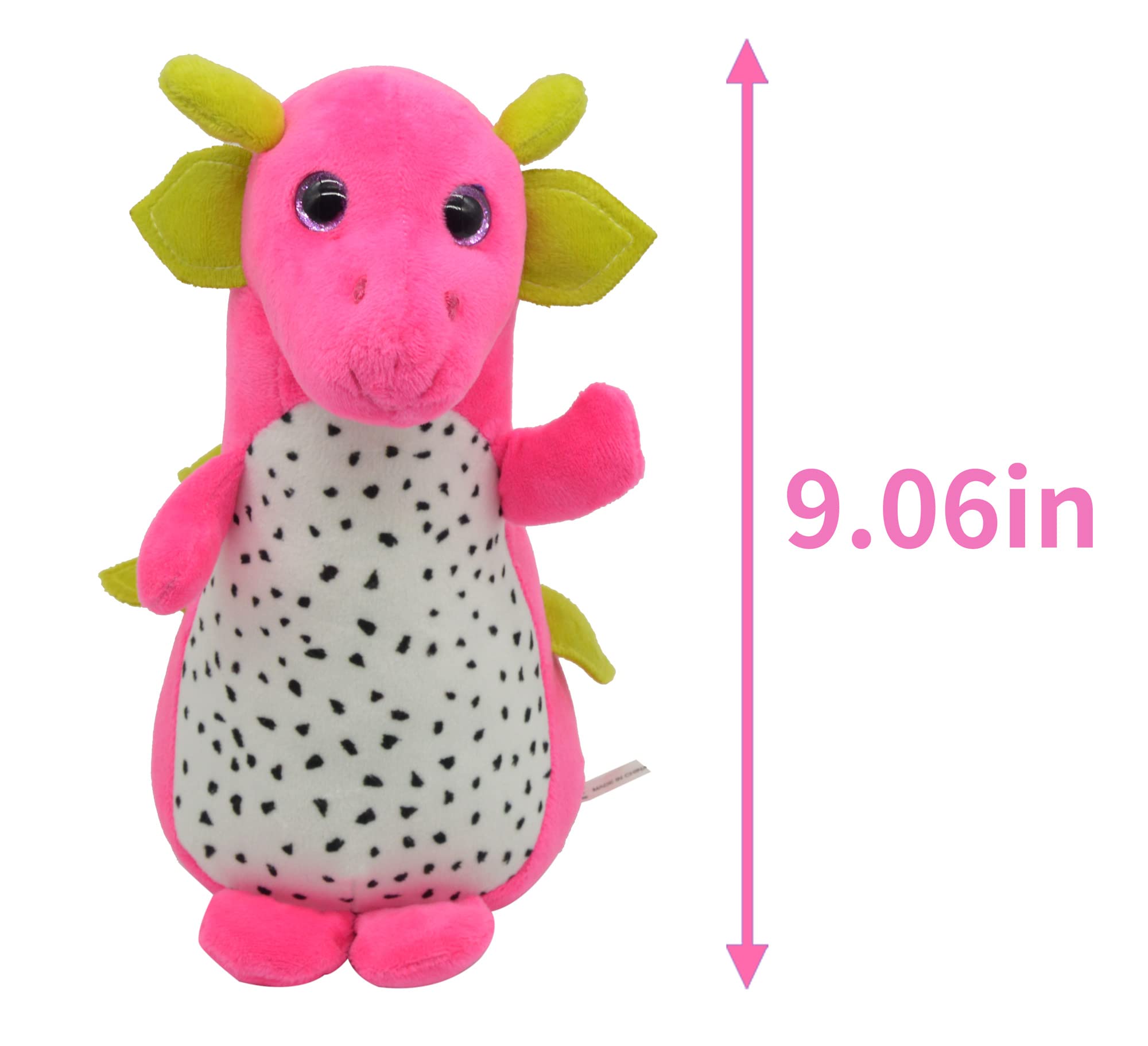 Kahopy Dragon Fruit Plush Toys, Cute Stuffed Animals Plush with Adorable Wings, Cuddly Pillow Gifts for Girls Kids Birthday (B)