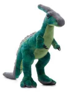 the petting zoo parasaurolophus stuffed animal plushie, dinosaur animals, zoologee dinosaur plush toy 14 inches