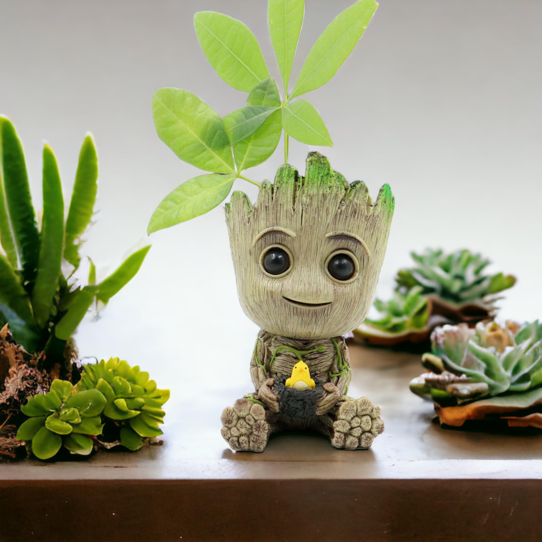 ZEshops Mini Groot Figurine Miniature Model Home Accessories Decompression Artefact Kids 2PCs Bundle Set