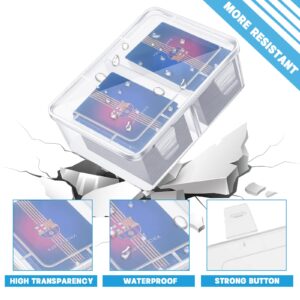 300 Card Storage Box Compatible with MTG TCG Clear Plastic Trading Card Storage Box with Removable Divider Hard Trading Deck Card Box for Baseball Football Game Card Organizer Collector (4 Pcs)