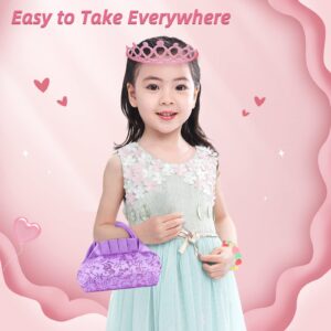 Pretend Makeup for Toddlers - BTEC Fake Makeup Set for Kids,Play Makeup Kit for Little Girls Age 2 3 4 5 6,Kids Makeup Kit for Girl with Princess Purse (24 Pack)