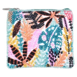 bamboo trading tropical burst essential pouch handbag, women, travel accessory