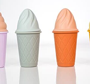 NEAFRON - Travel Beach Toys for Kids Beach Accessories - 4-Pcs Ice Cream Sand Toys for Beach Kit - Sandbox Toys for Toddlers Ice Cream Toys for Kids - Travel Sand Toys for Kids (Lavender)