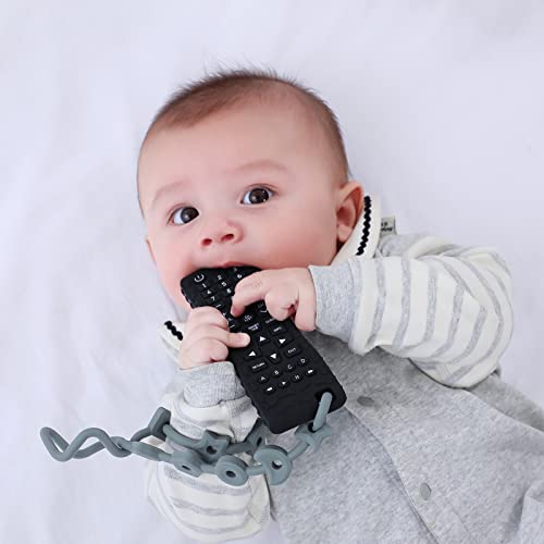 Yoolane Baby Teething Toys 2 Piece Teethers for Babies 3-24 Months Remote Control Silicone Teether for Toddler Infant Boys and Girls Freezer BPA Free Chew Toy Soothe Babies Teething Relief Sore Gums