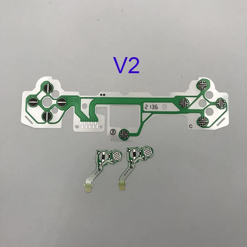 Conductive Film Keypad Flex Cable for PS5 Version 1.0 2.0 Controller Button Ribbon Circuit Board Replacement (Latest V2.0)