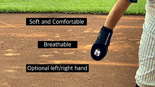 GETORIUM Baseball Sliding Mitt for Base Running - Soft, Flexible, Breathable, Durable, Easy to Wear (Adult, Black)