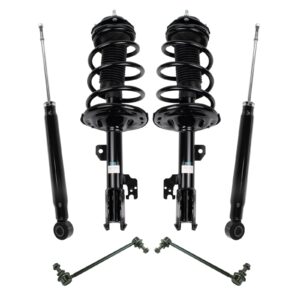 trq front and rear suspension kit complete strut & coil spring assembly shock absorber sway bar stabilizer link compatible with 2015-2020 toyota sienna