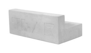 teak tuning monument series concrete fingerboard ledge obstacle - 5" wide, 2" tall - ultra premium, super durable polymer modified concrete - sterling gray colorway