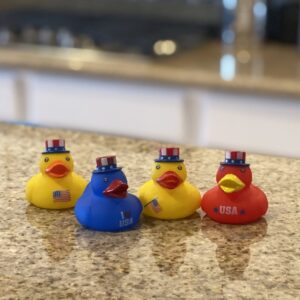 Bulk 20 Pack Patriotic Rubber Ducky Assortment - Perfect for Memorial Day, 4th of July, Labor Day or Veteran's Day