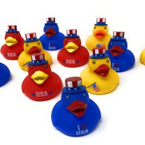 Bulk 20 Pack Patriotic Rubber Ducky Assortment - Perfect for Memorial Day, 4th of July, Labor Day or Veteran's Day