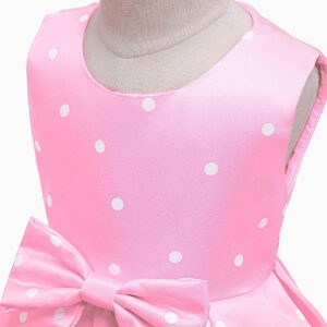 Mouse Dress Girls Mouse Costume for Toddler Baby Birthday Outfit Polka Dots Infant Kids Halloween Costumes Dress Headband Cosplay Mini Princess Gown Themed Party Supplies Pink 6-7 Years, Little kid