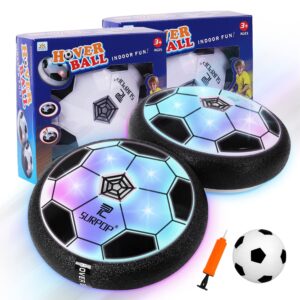 2 pcs hover soccer toys set, boys gift idea for age 6 7 8 9 10 11 12 years old, teen boys world cup christmas easter stuffers valentine holiday birthday present ball toy