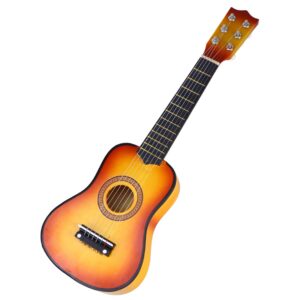 toddmomy portable guitar 21 inch acoustic guitar, classical acoustic guitar, small size portable wooden guitar for children beginner adult teen ( giallo ) kids guitar