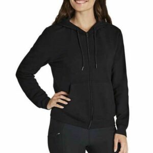 Eddie Bauer Women's Supersoft Full Zip Hoodie Jacket (Large.Black)