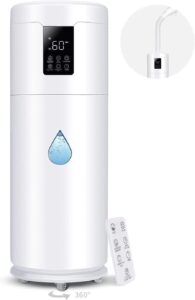 humidifiers for large room home bedroom 2000 sq.ft. 17l/4.5gal large humidifier with extension tube & 4 speed mist,top fill wholehouse humidifier with 360°nozzle for plant office commercial greenhouse