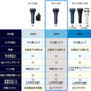 Panasonic ES-LT6B-A LAMDASH 3-Blade High Grade Men's Shaver Blue AC100V-240V Shipped from Japan Released in 2022