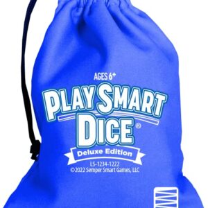 PlaySmart Dice Deluxe: Sharpen Math Skills at Home and On The Go with Uniquely Numbered Math Dice and 11 Fun Math Games That Help Kids Master Mental Math. Perfect Travel Game!