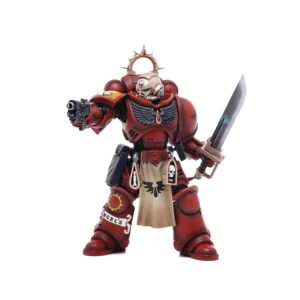 bloomage joytoy (beijing) tech warhammer 40k: blood angels primaris lieutenant tolmeron 1:18 scale action figure, multi