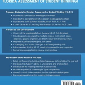 FLORIDA TEST PREP Ultimate Practice Test Book F.A.S.T. Reading Grade 4: Covers the New B.E.S.T. Standards