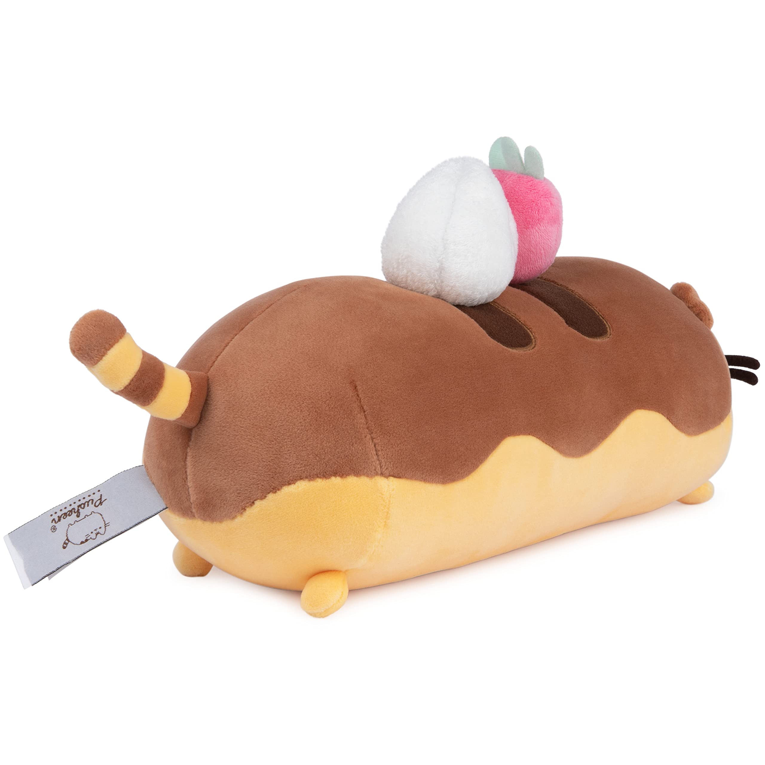 GUND Pusheen Éclair Squisheen Plush, Stuffed Animal for Ages 8 and Up, Brown/Yellow, 11”