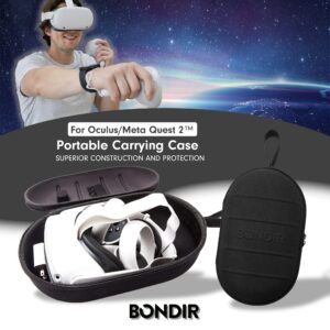 BONDIR Carrying Case for Oculus/Meta Quest 2 / Meta Quest 3 (Black)