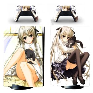 vanknight skin vinyl sticker decals wrap compatible with ps5 disc console controllers anime hot girl