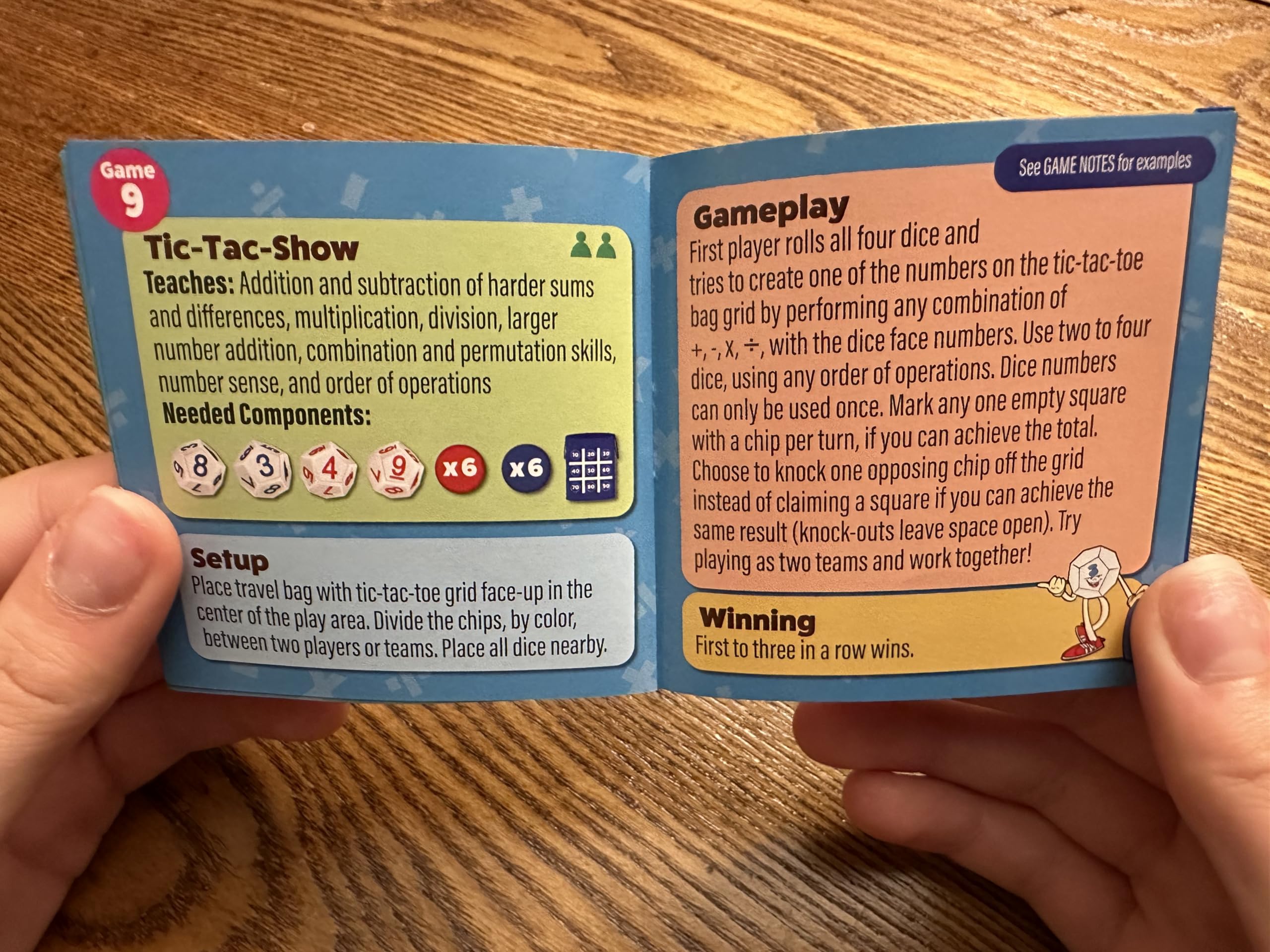 PlaySmart Dice Deluxe: Sharpen Math Skills at Home and On The Go with Uniquely Numbered Math Dice and 11 Fun Math Games That Help Kids Master Mental Math. Perfect Travel Game!