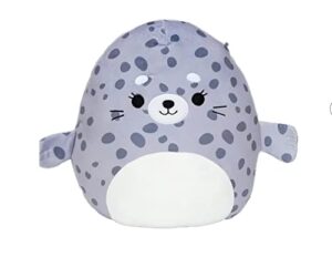 squishmallows official kellytoy plush sea life squad squishy soft plush toy animals (10 inch, odile the gray seal)